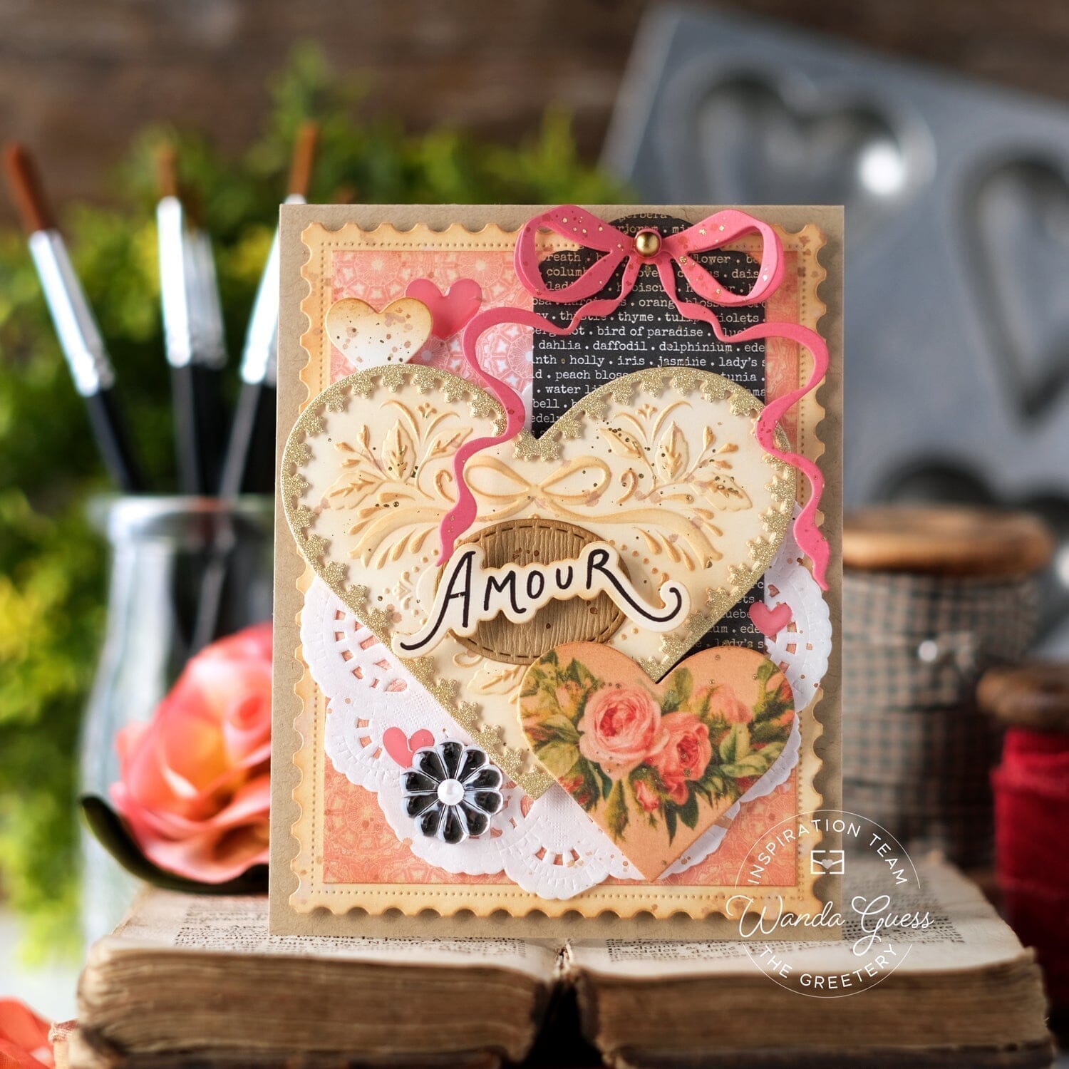 Coquette Hearts Embossing Folder – The Greetery