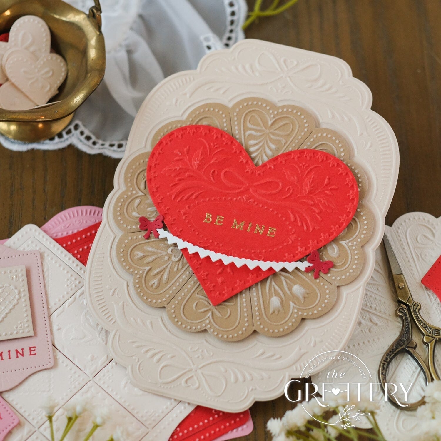 Coquette Hearts Embossing Folder – The Greetery
