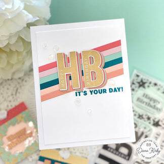 Four Square Birthday Tags Stamp Set – The Greetery