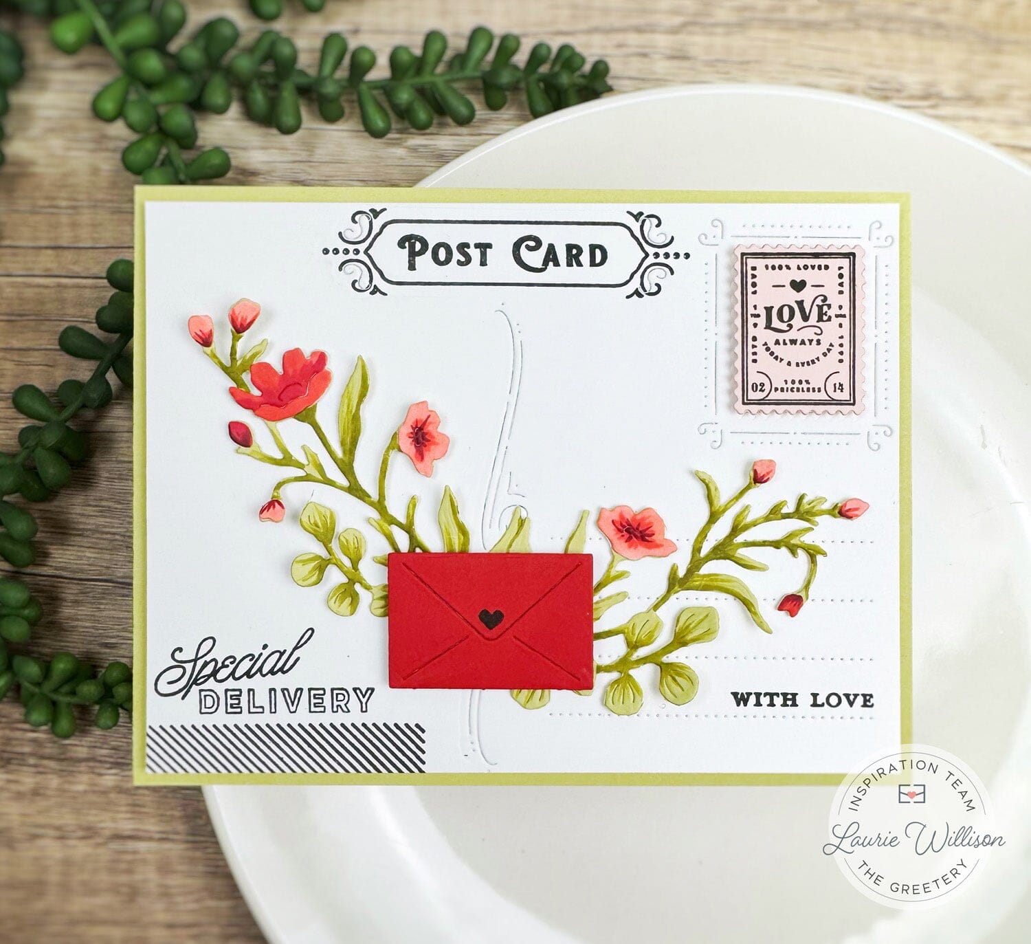 Postcard Details Pierce Plate – The Greetery