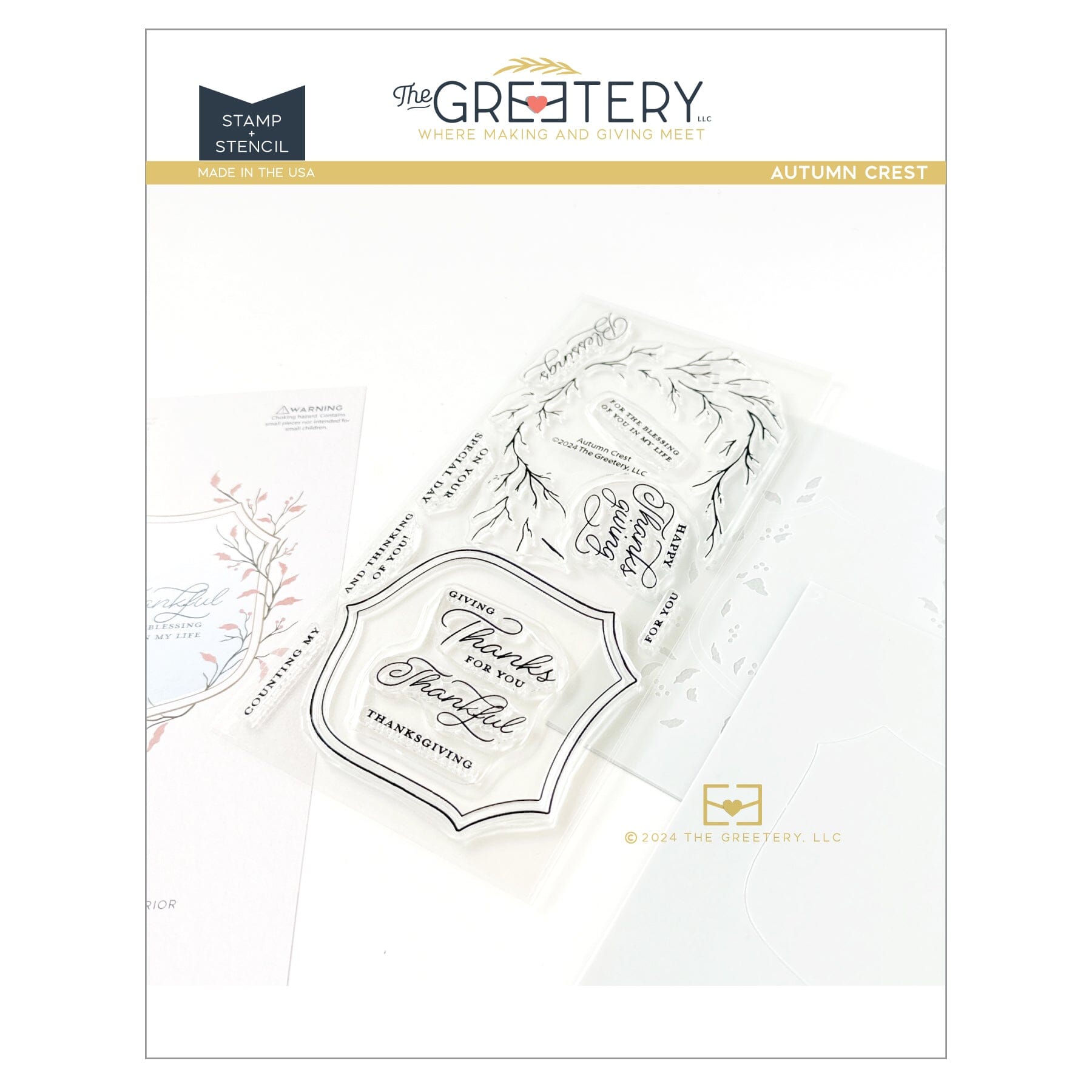 Autumn Crest Stamp + Stencil – The Greetery