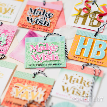 Four Square Birthday Tags Stamp Set – The Greetery