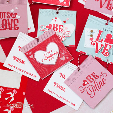 Four Square Valentine Tags Stamp Set – The Greetery