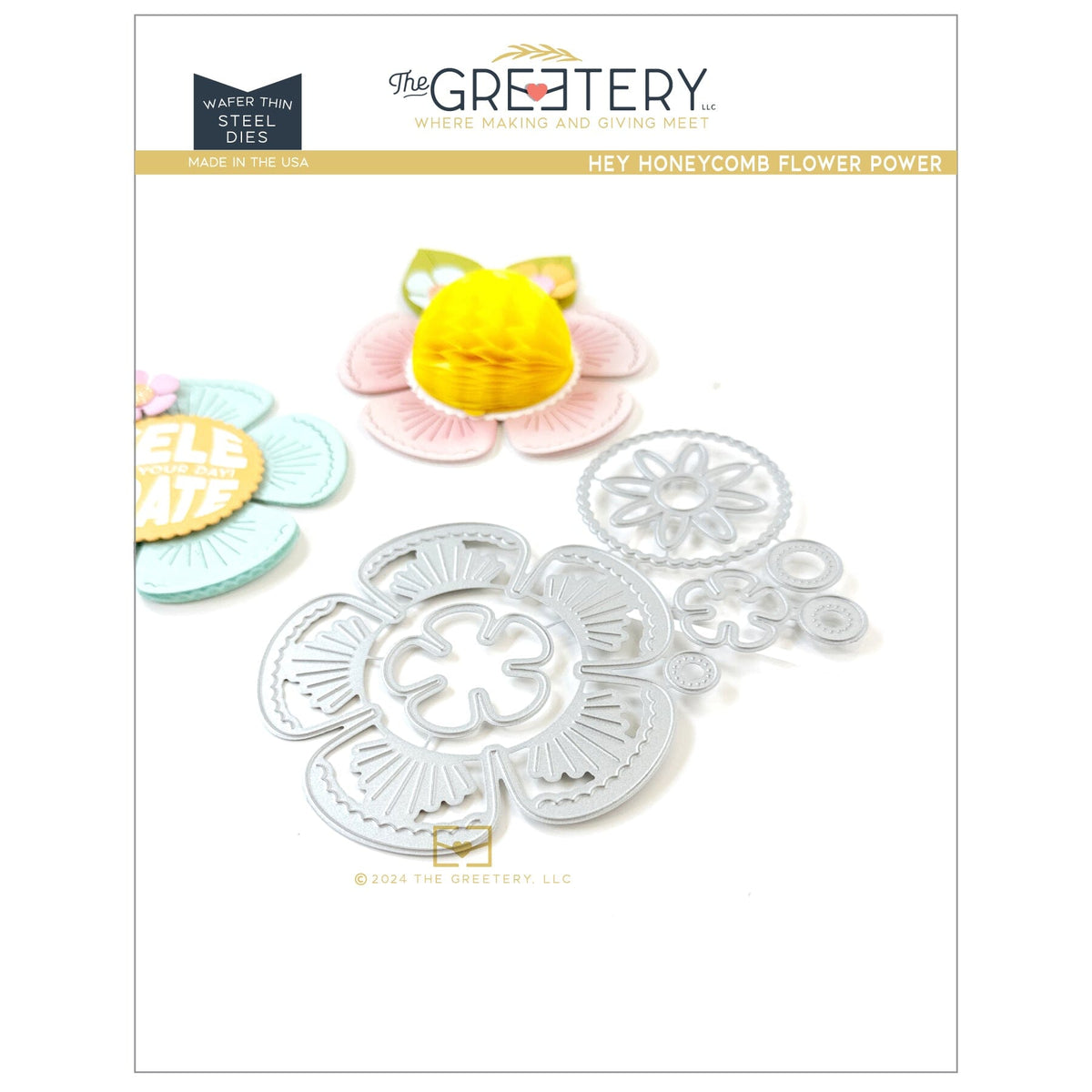Hey Honeycomb Flower Power Die – The Greetery