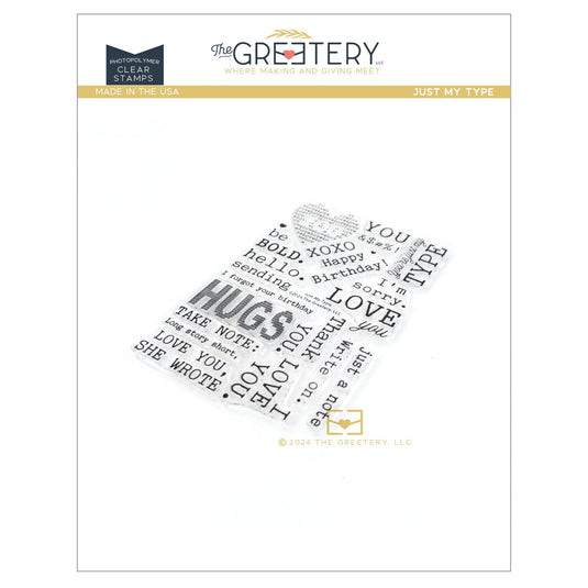 Just My Type Stamp Set – The Greetery