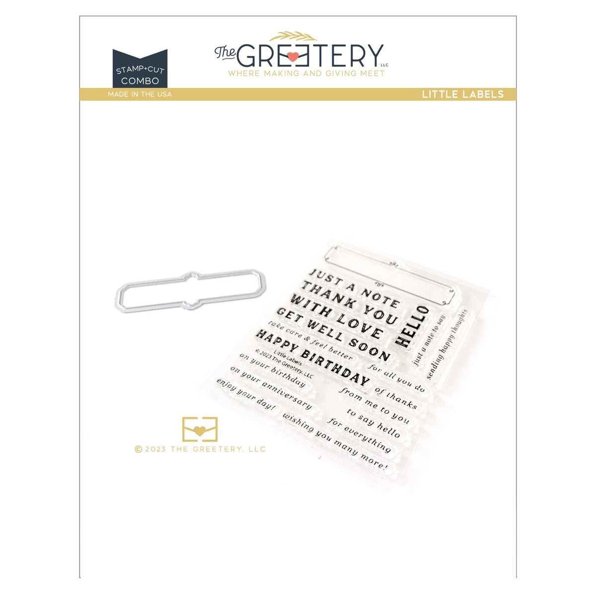 Little Labels Stamp + Cut Combo – The Greetery
