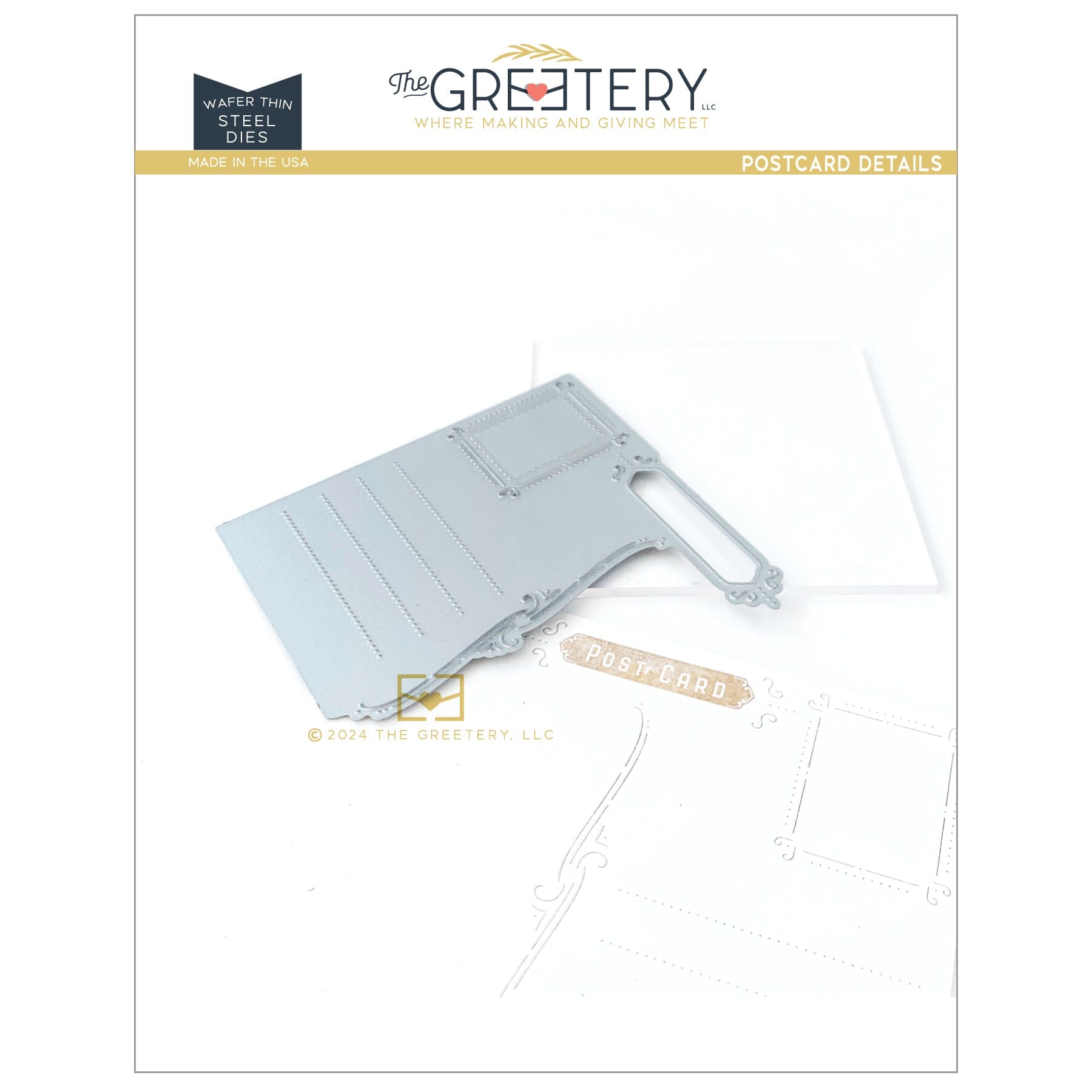 Postcard Details Pierce Plate – The Greetery