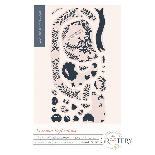 Rosemal Reflections Stamp Set – The Greetery