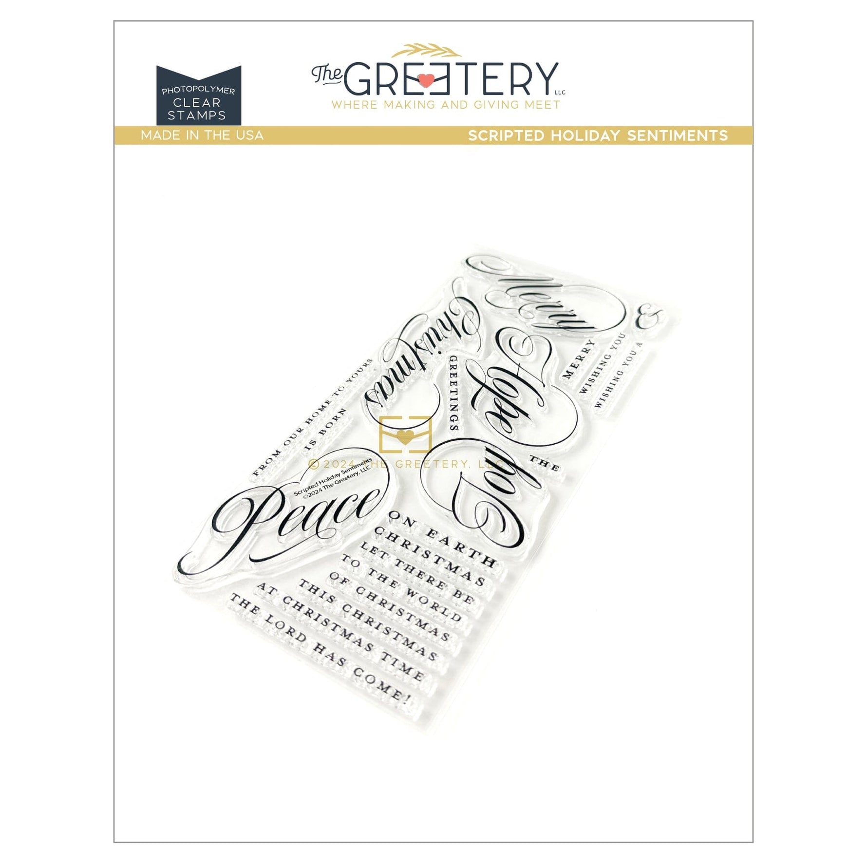 Scripted Holiday Sentiments Stamp Set – The Greetery