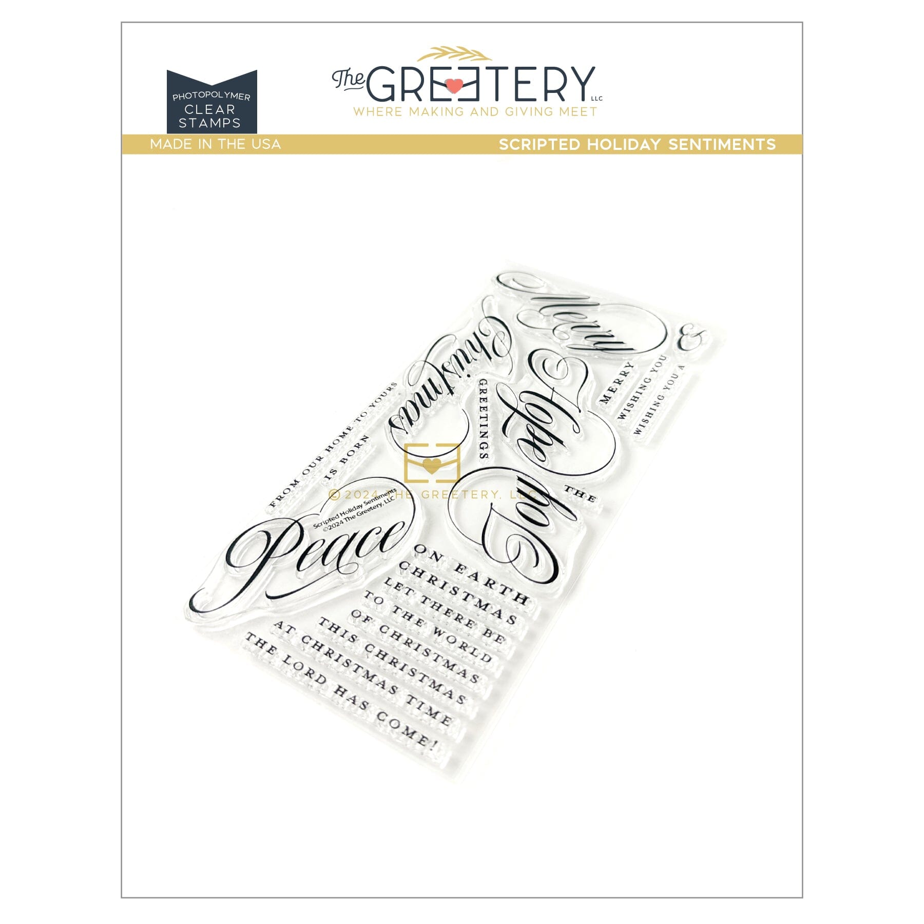 Scripted Holiday Sentiments Stamp Set – The Greetery