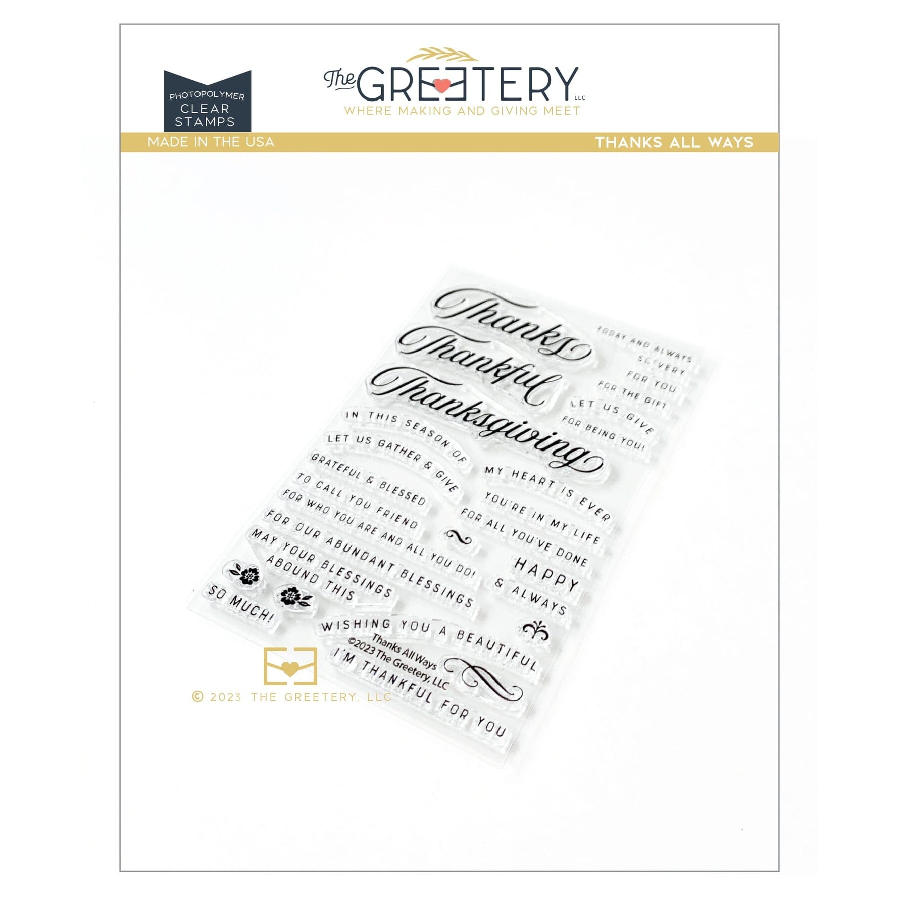 Thanks All Ways Stamp Set – The Greetery