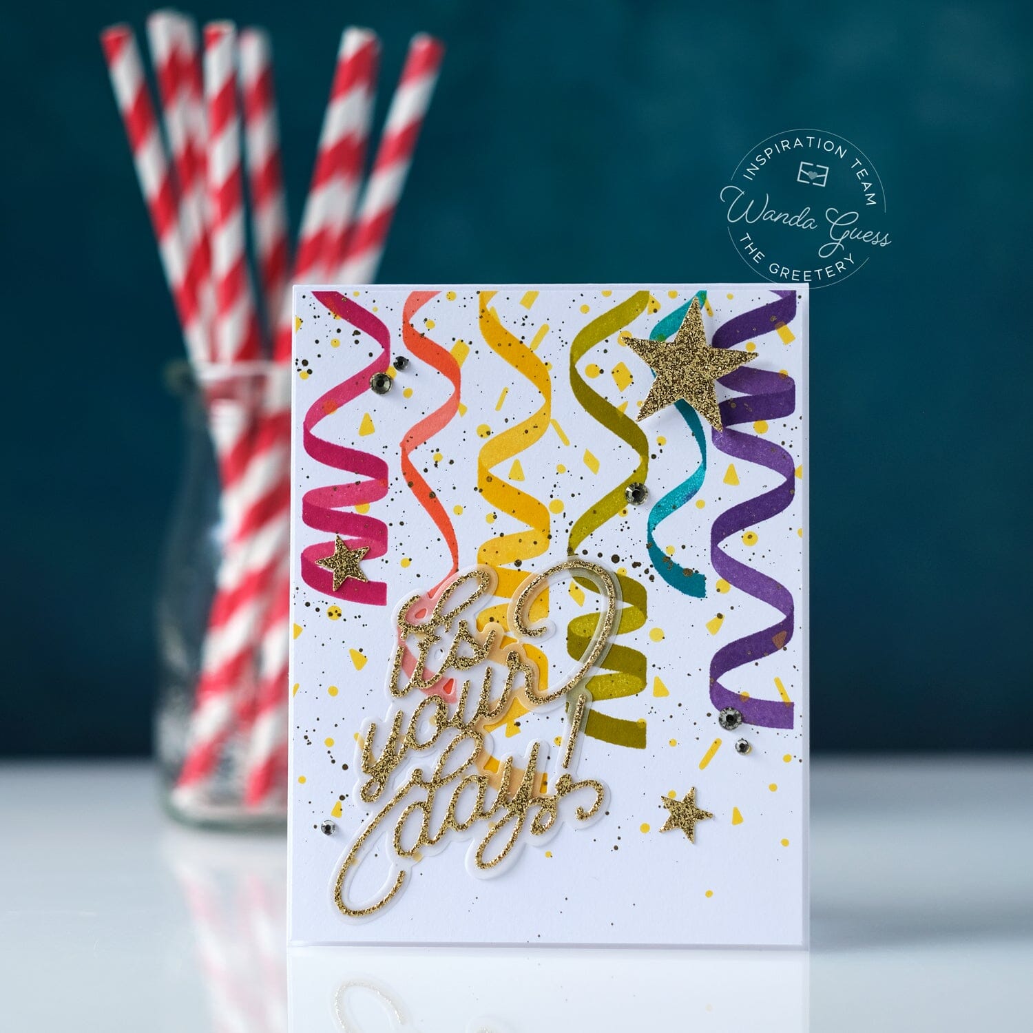 Celebration Streamers Stamp + Stencil – The Greetery
