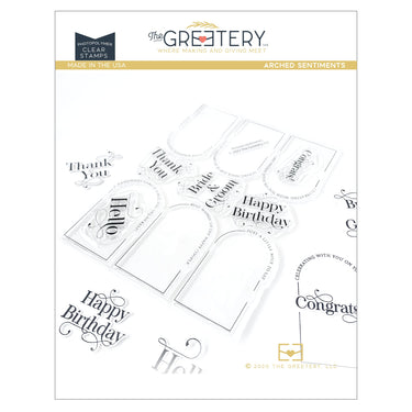 Arched Sentiments Stamp Set – The Greetery