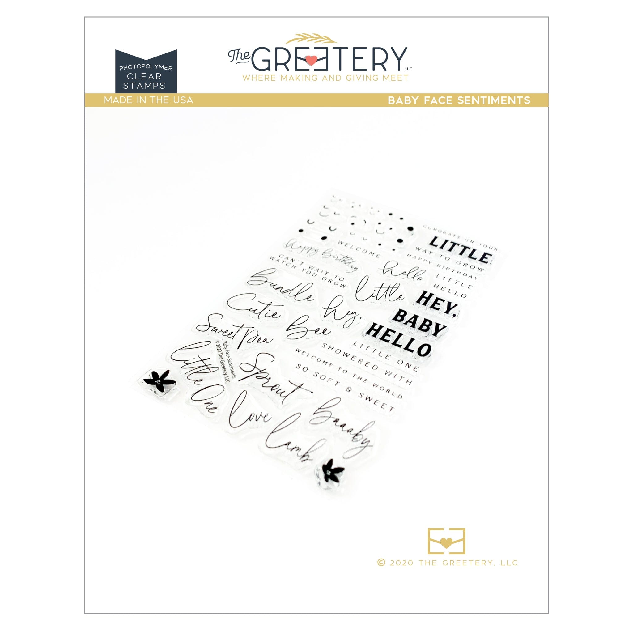 Baby Face Sentiments Stamp Set – The Greetery