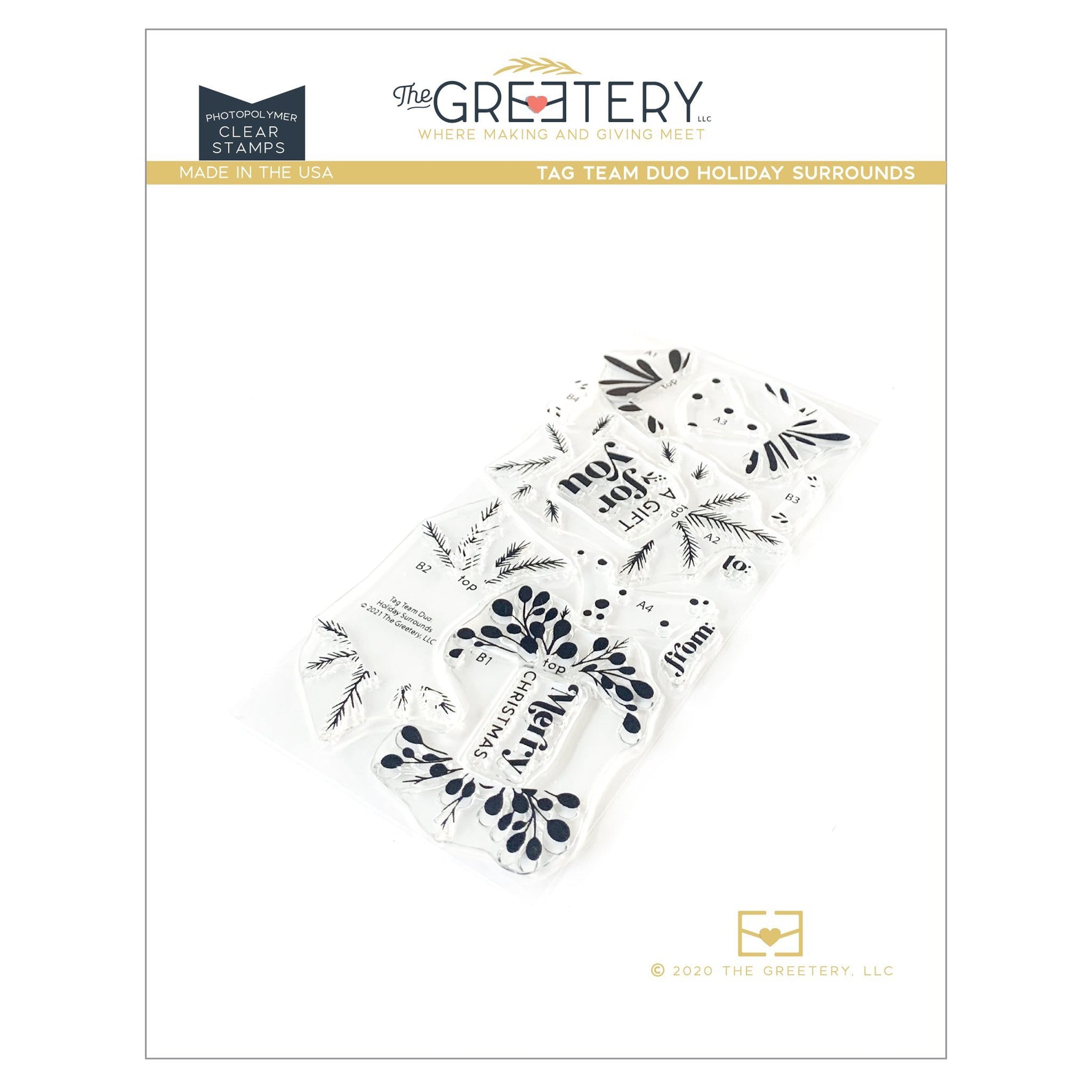 Tag Team Duo: Holiday Surrounds Stamp Set – The Greetery